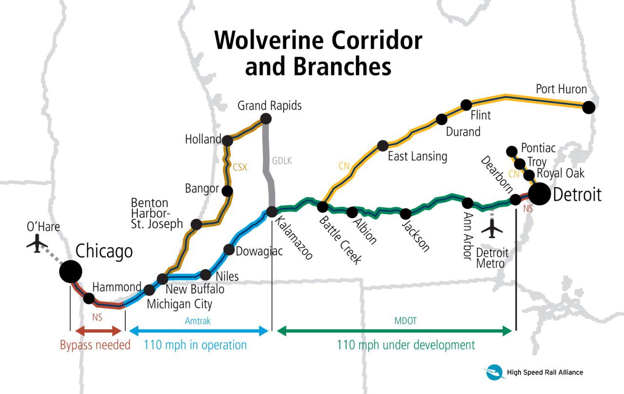 Wolverine Corridor | High Speed Rail Alliance