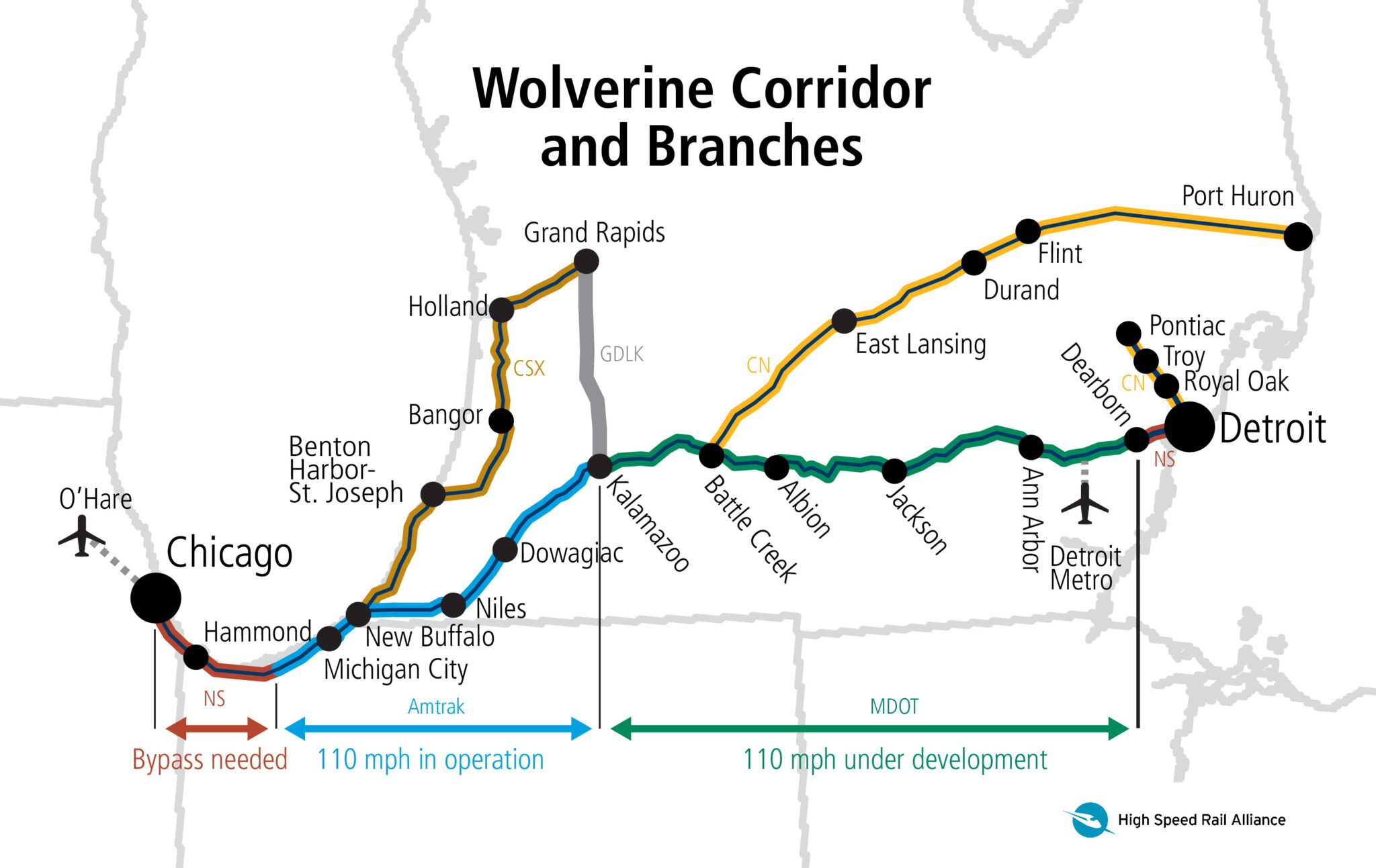 Wolverine Corridor | High Speed Rail Alliance