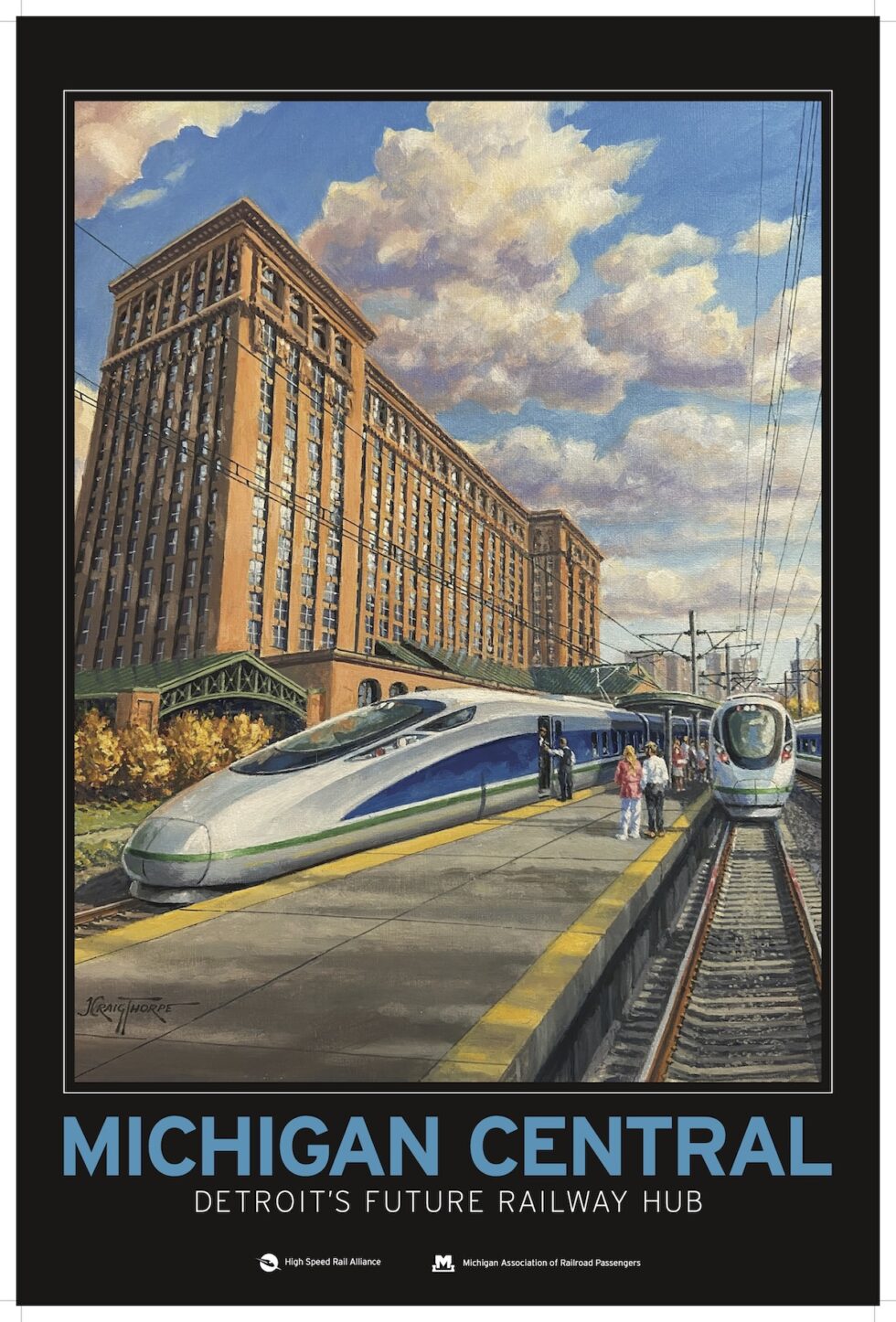 Get a New Detroit Michigan Central Station Poster | High Speed Rail ...