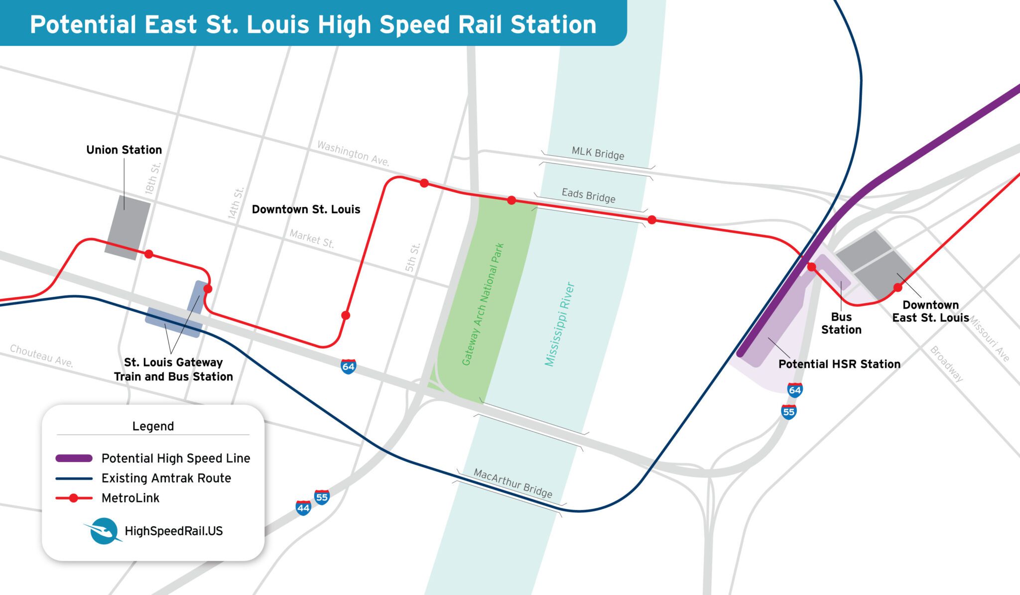The Case for a High-Speed Rail Station in East St. Louis | High Speed ...